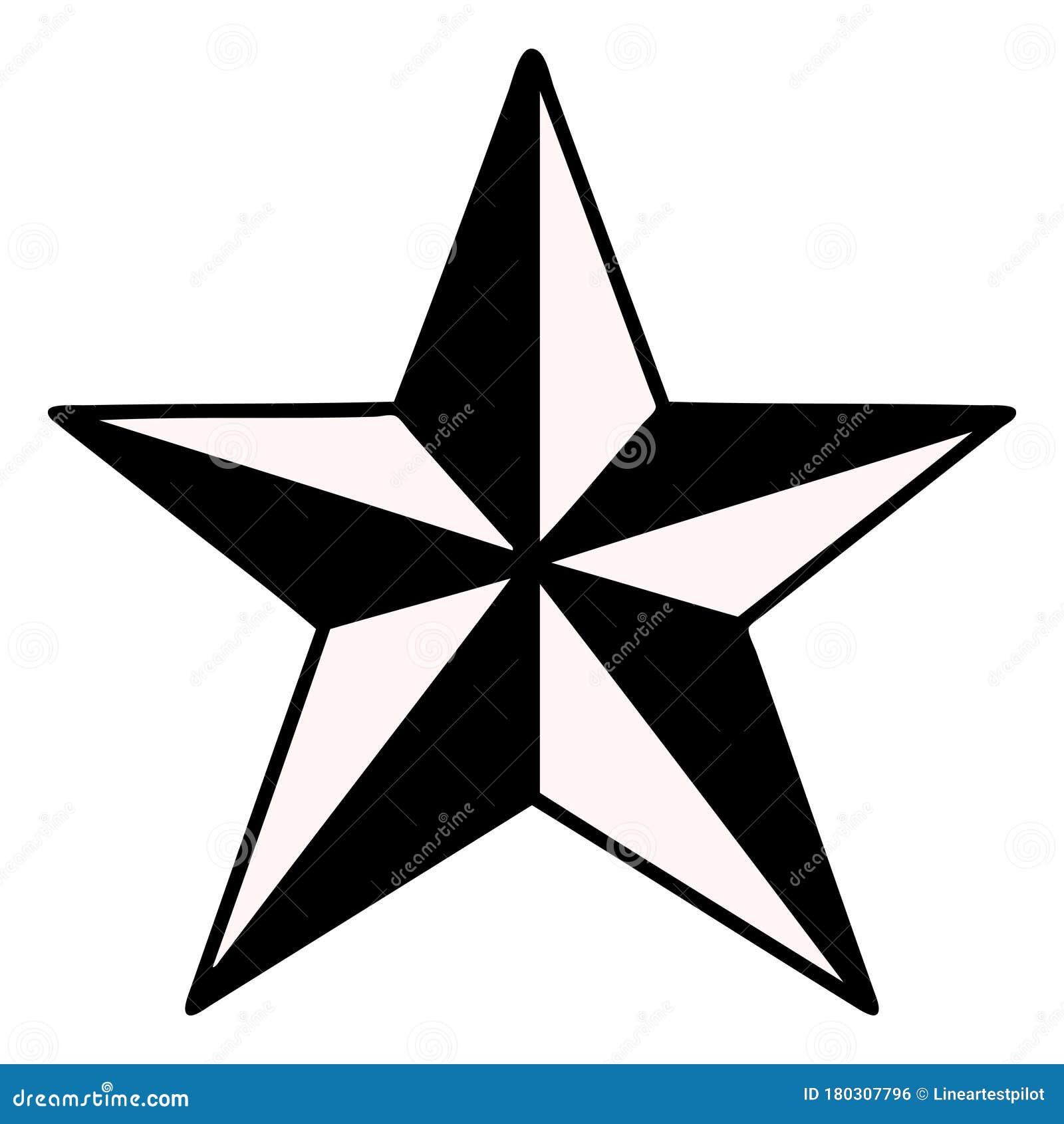 Traditional Tattoo of a Star Stock Vector - Illustration of tattoo ...