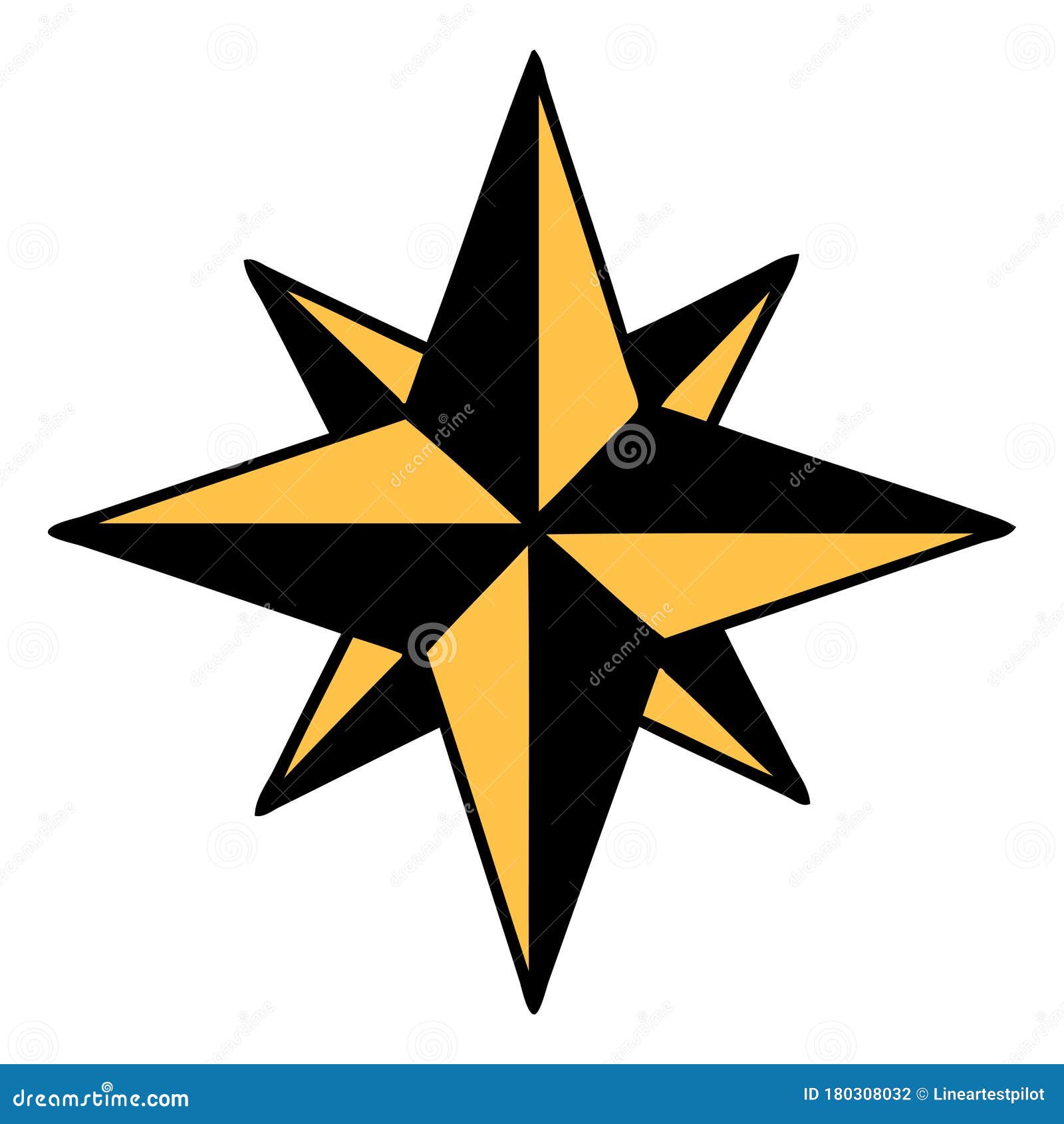 Traditional Tattoo of a Star Stock Vector - Illustration of icon ...