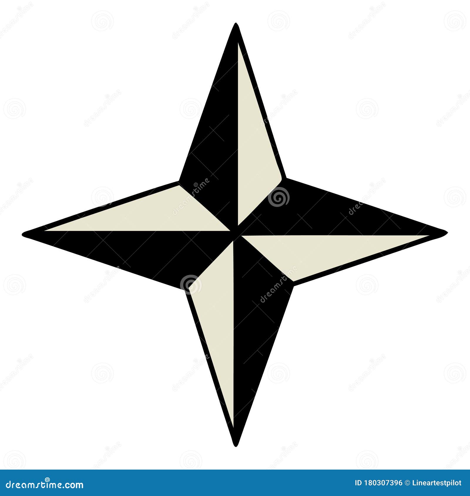 Traditional Tattoo of a Star Symbol Stock Vector - Illustration of ...