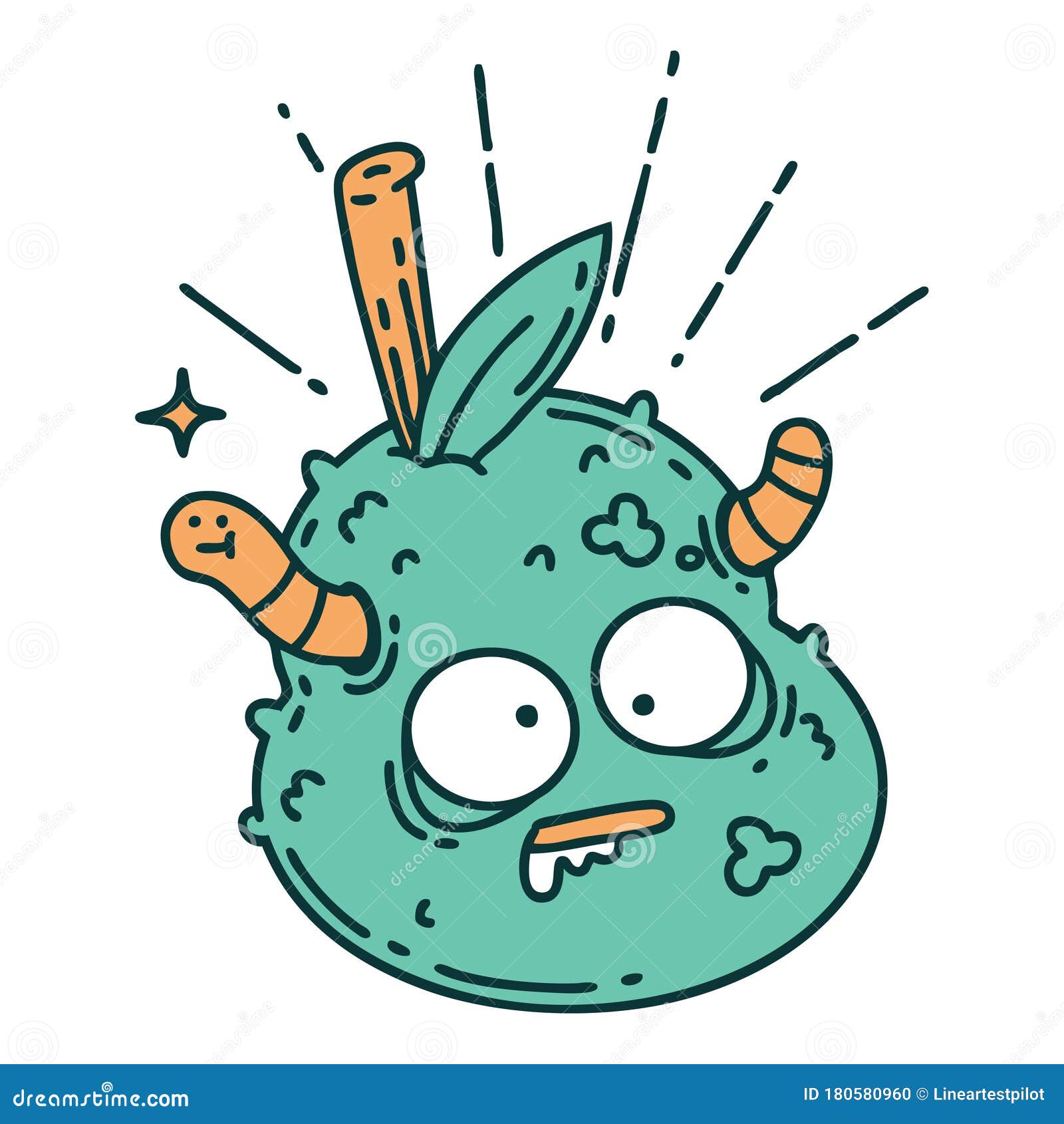 Traditional Tattoo Style Rotten Pear Stock Vector - Illustration of ...