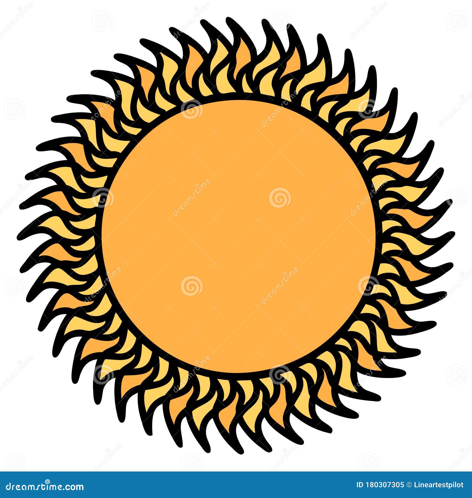 Traditional Tattoo of a Sun Stock Vector - Illustration of weather ...
