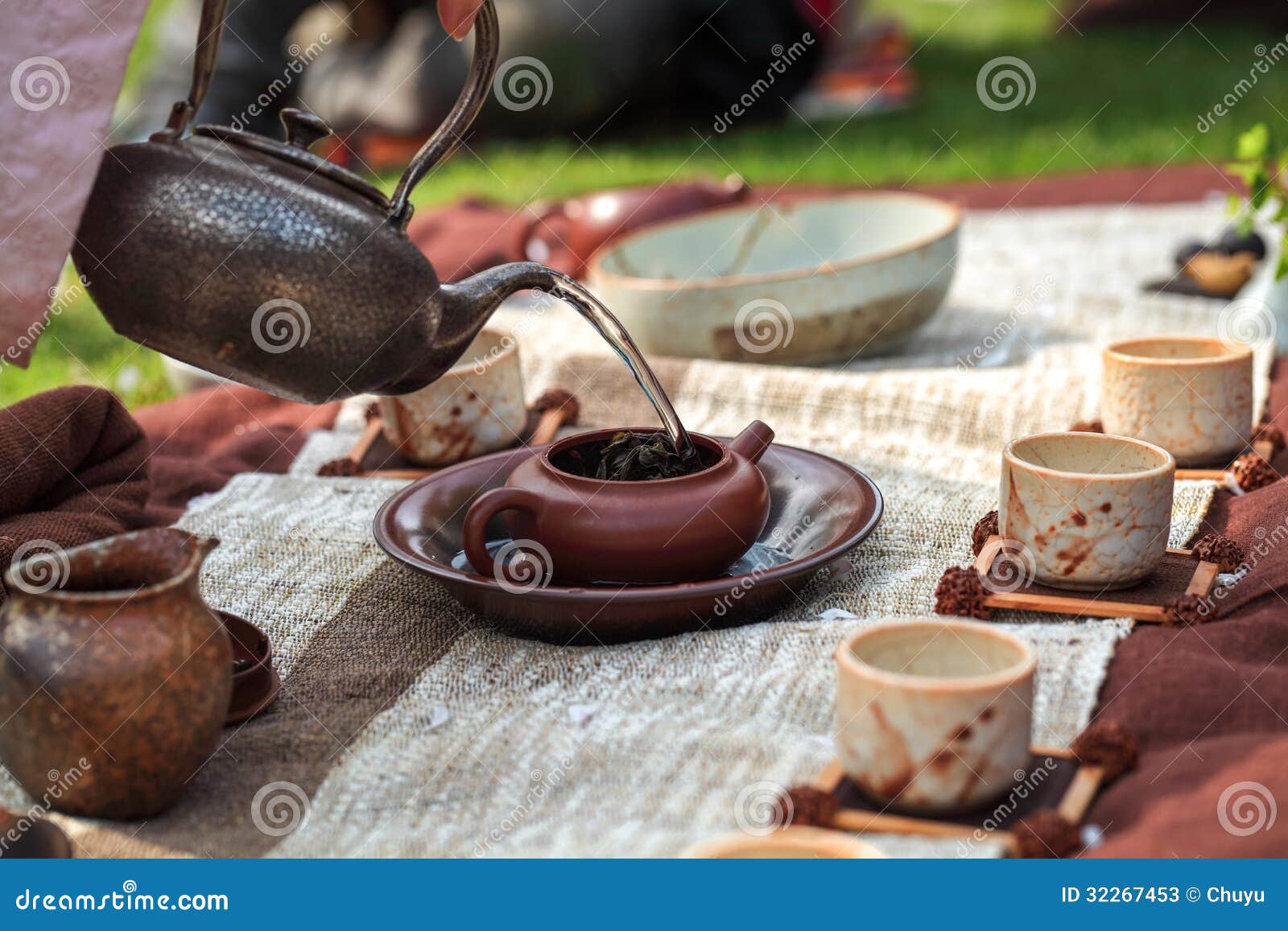 Traditional tea ceremony stock image. Image of relax - 32267453