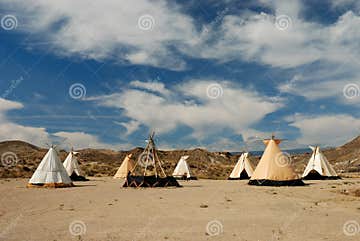 Traditional teepee village stock image. Image of hide - 3464499