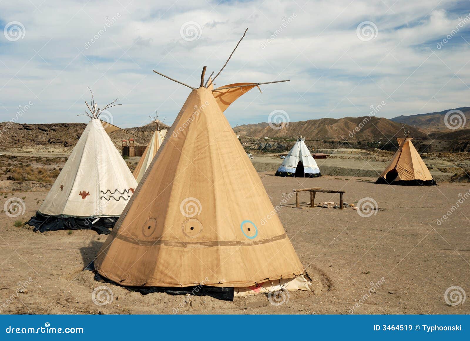 Traditional teepee village stock image. Image of tent - 3464519
