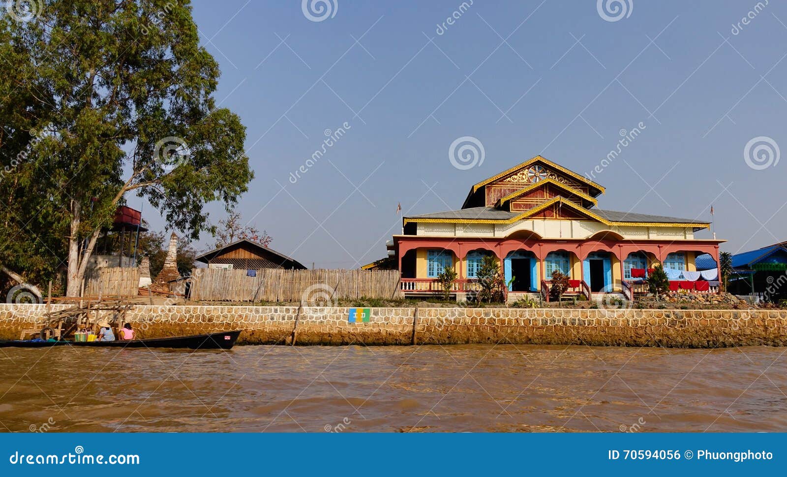 The Traditional Temple in Inlay, Myanmar Editorial Photo - Image of ...