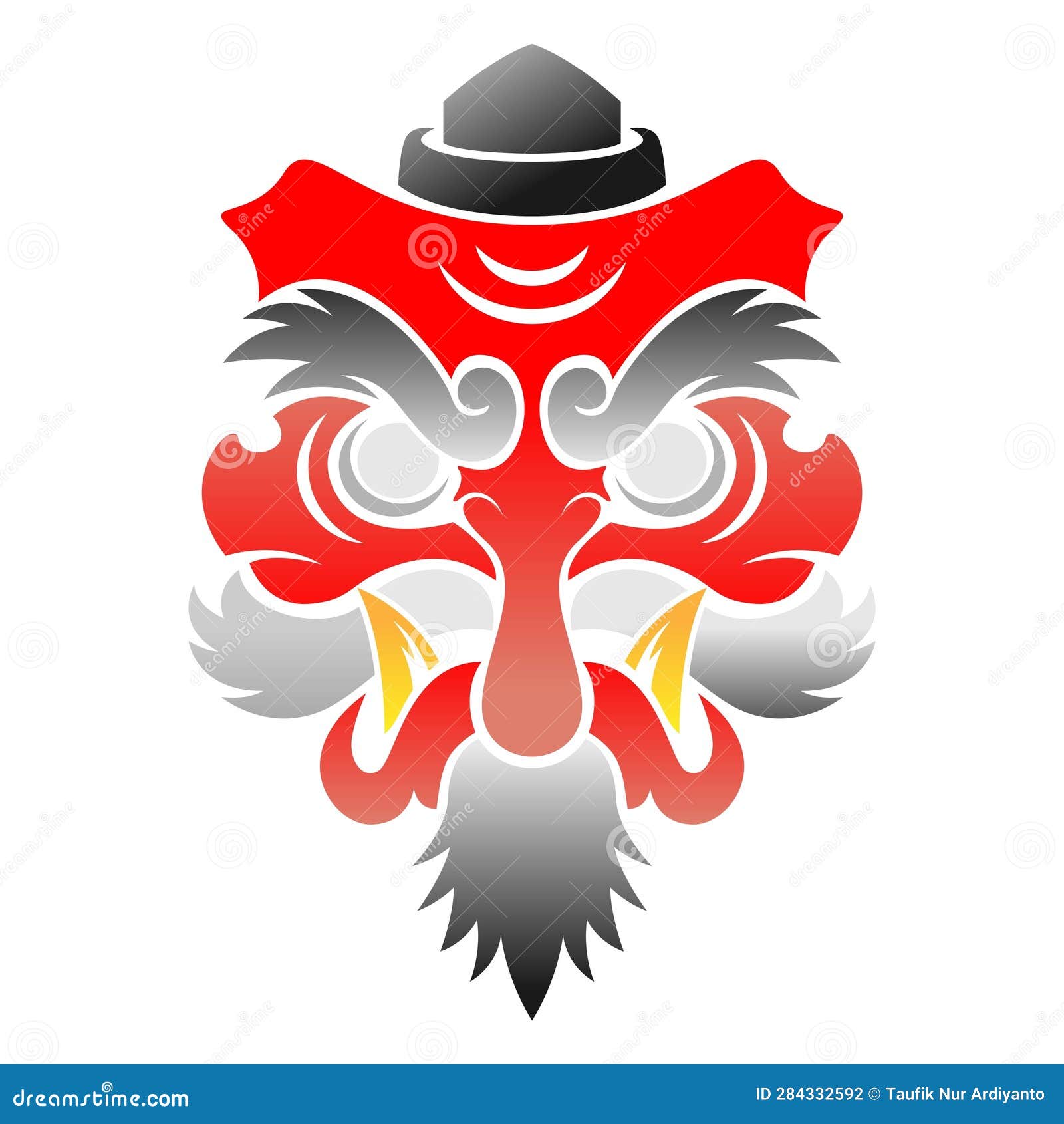 Traditional Tengu Mask Icon Stock Vector - Illustration of mask, japan ...