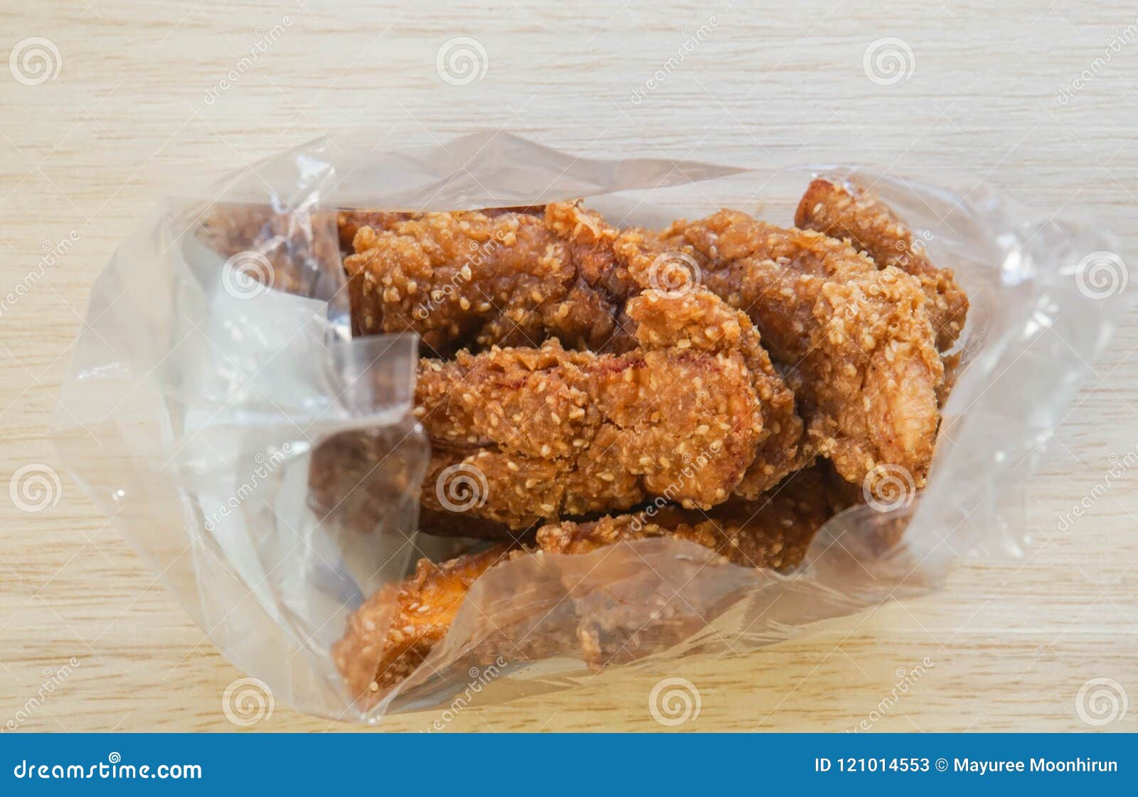 Traditional Thai Banana Deep Fried in Plastic Bag Stock Image - Image ...