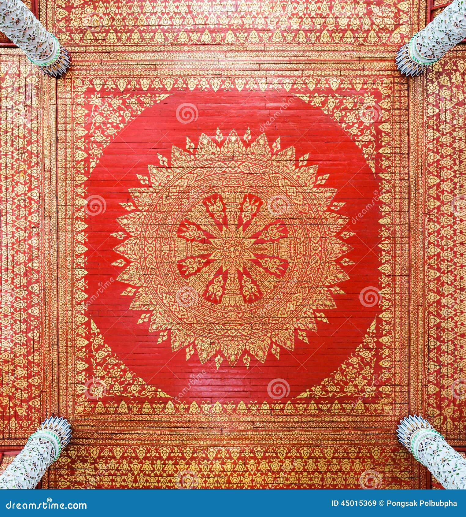 Traditional Thai ceiling stock image. Image of colorful - 45015369