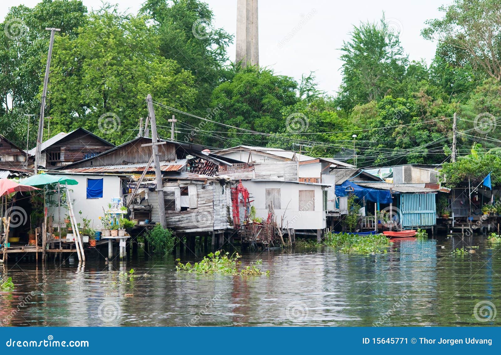 Traditional Thai Community in Bangkok Stock Image - Image of thailand ...