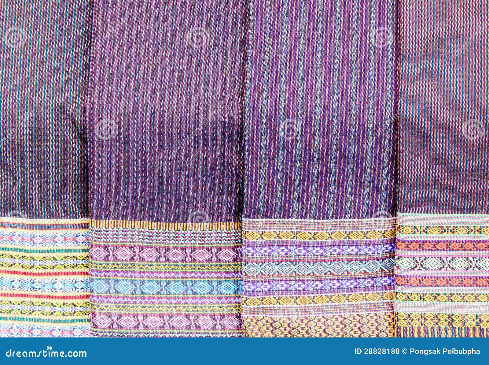 Traditional Thai fabric stock photo. Image of fabric - 28828180