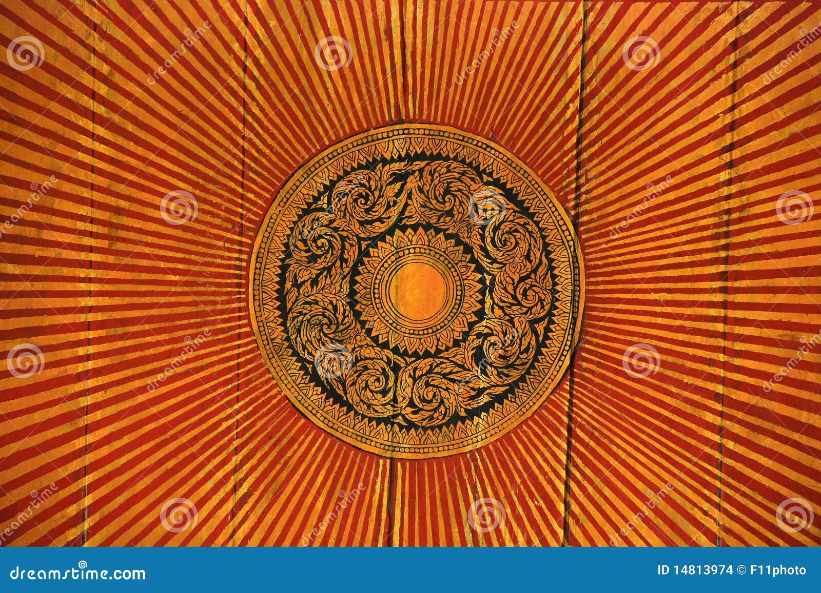 Traditional Thai Flower Pattern Thailand Stock Photo - Image of belief ...