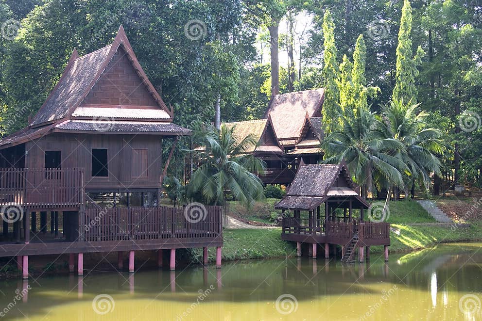 Traditional Thai House stock image. Image of exotic, door - 2107393