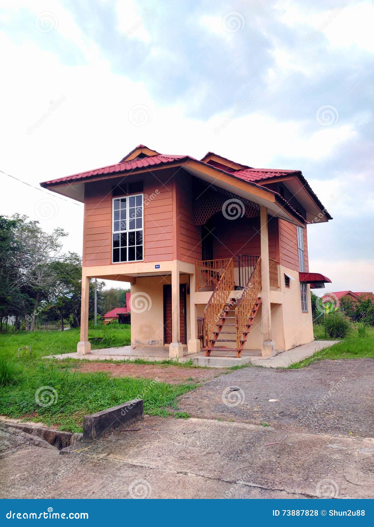 Traditional Thai House stock photo. Image of culture - 73887828