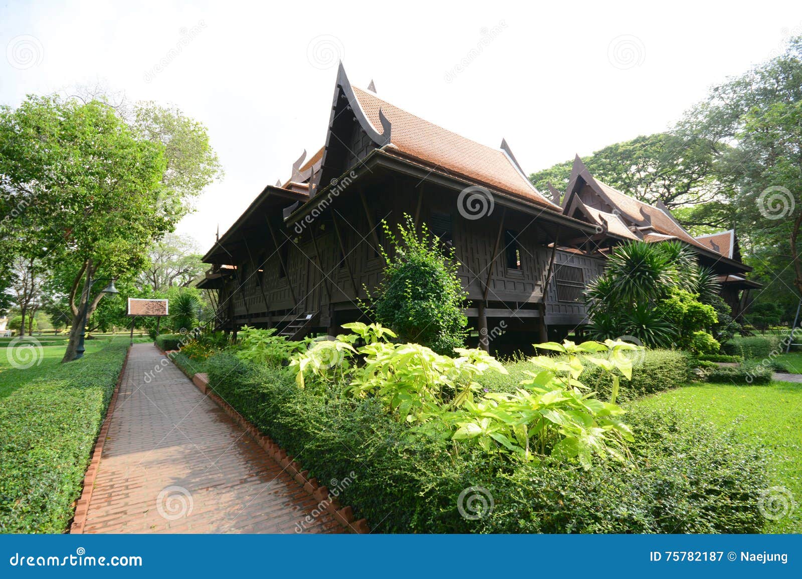 Traditional Thai House stock image. Image of artistic - 75782187