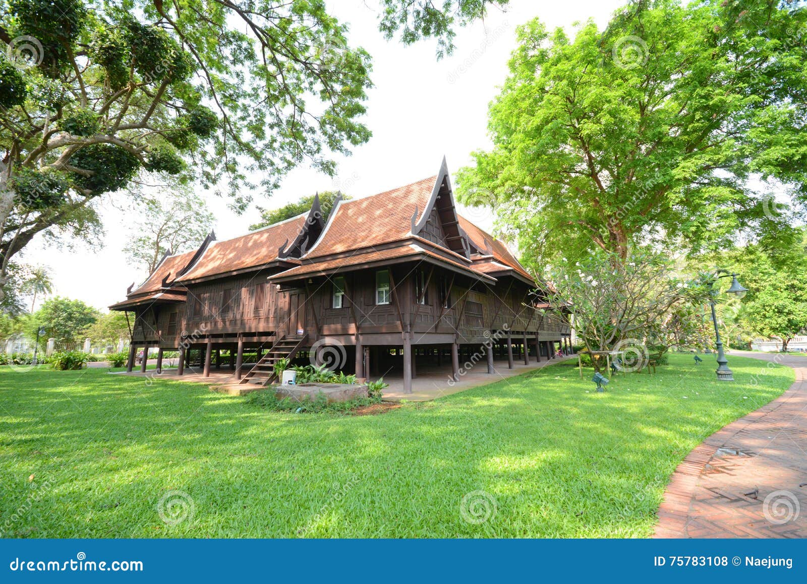Traditional Thai House stock photo. Image of culture - 75783108