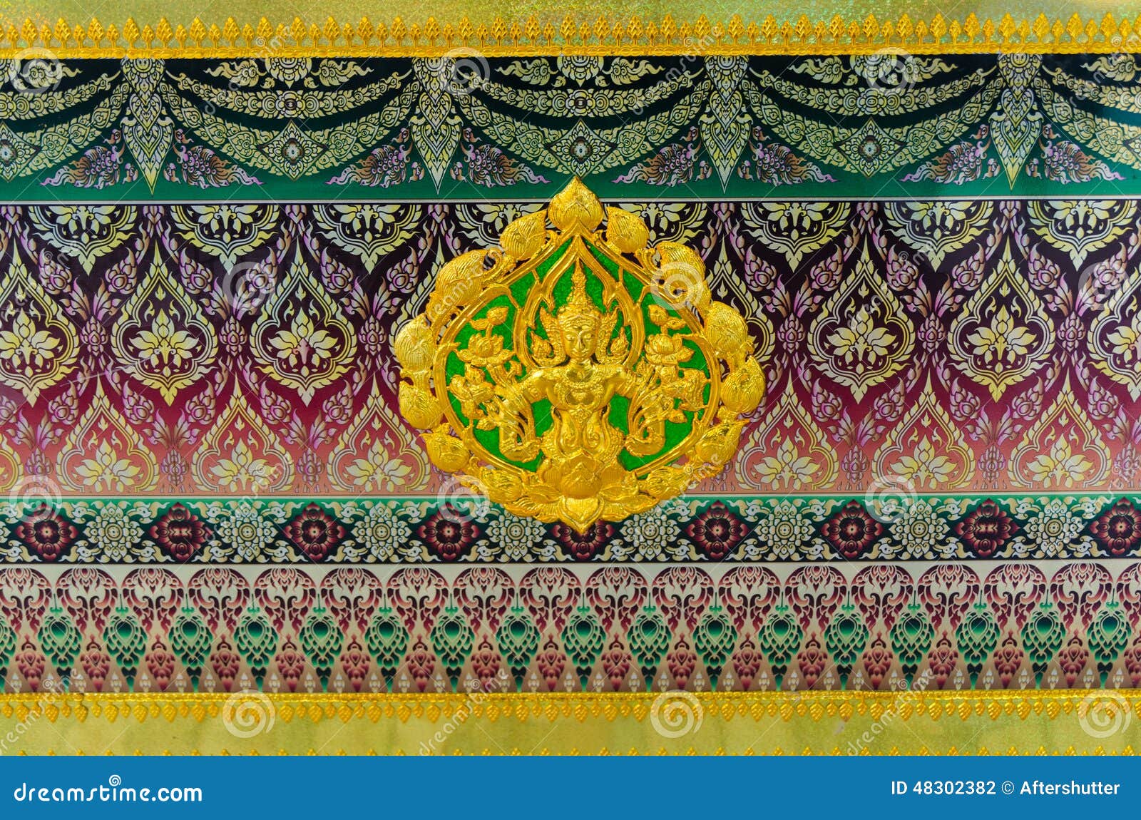 Traditional Thai Pattern Art Stock Photo - Image of background, asian ...