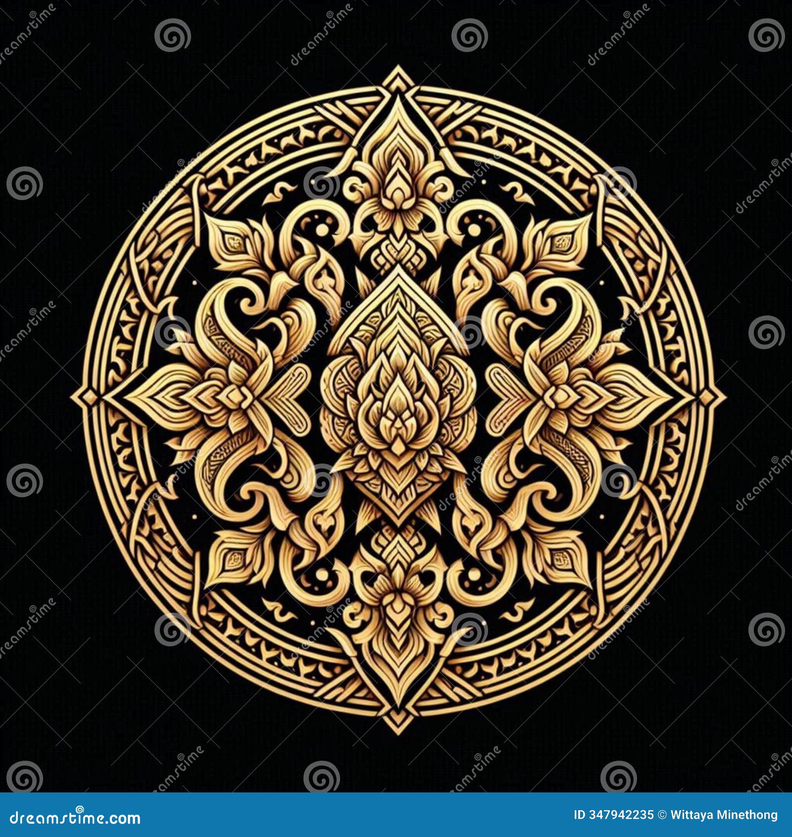 Traditional Thai Patterns Include Both Flame Flowers and Graceful and ...