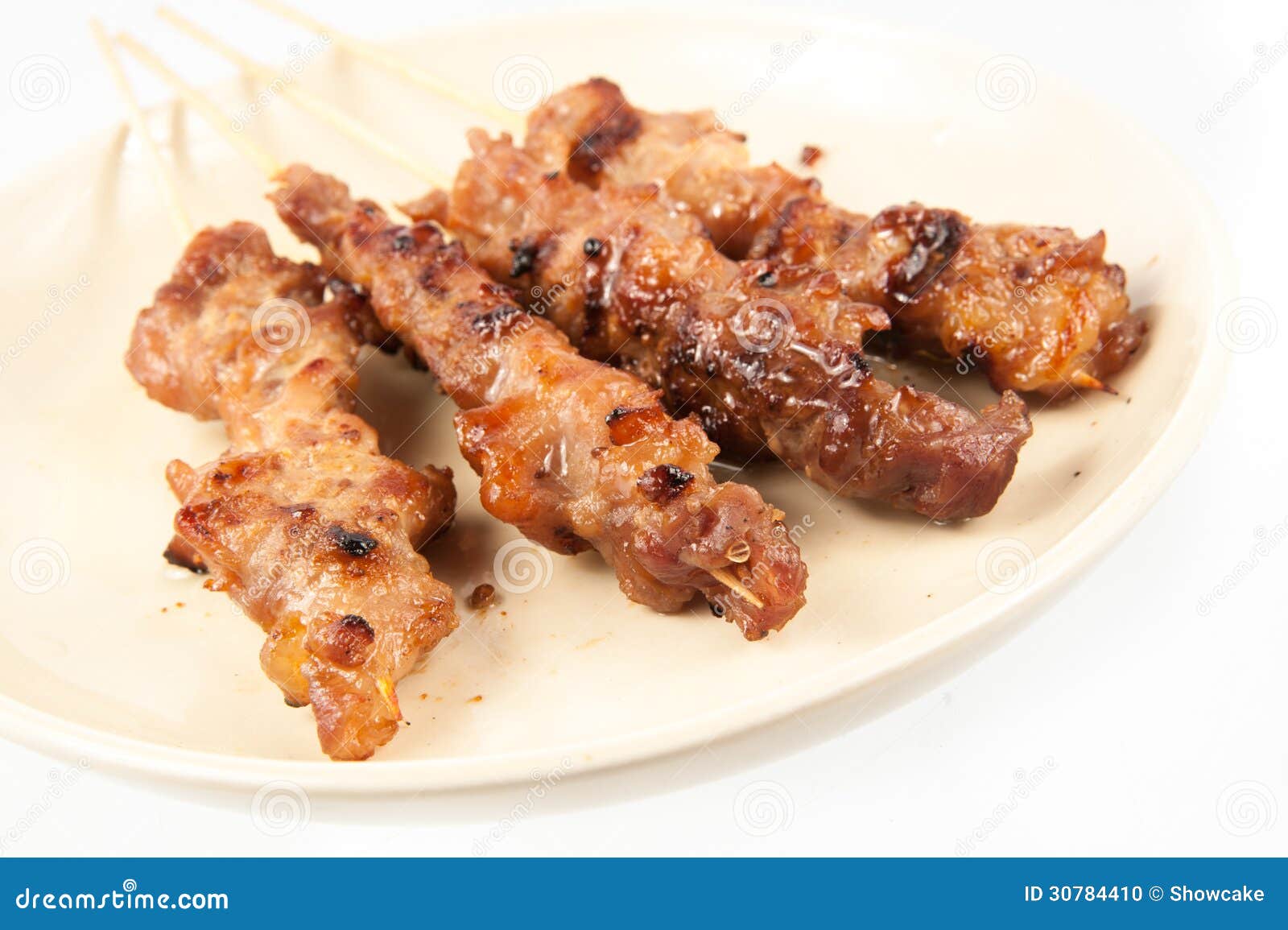 Traditional Thai Roasted Pork Stock Photo - Image of mutton, green ...