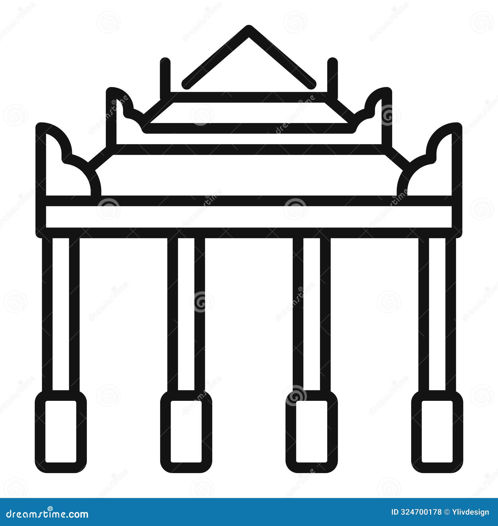 Traditional Thai Structure Representing Thai Architecture Stock ...