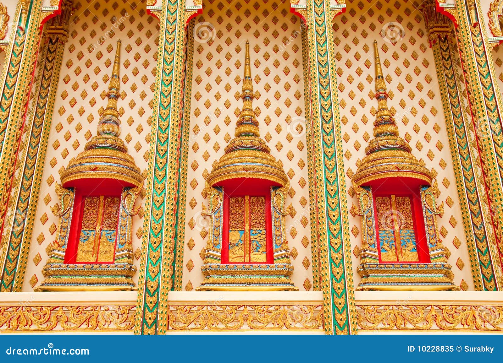 Traditional Thai Style Architecture Stock Image - Image of sill ...
