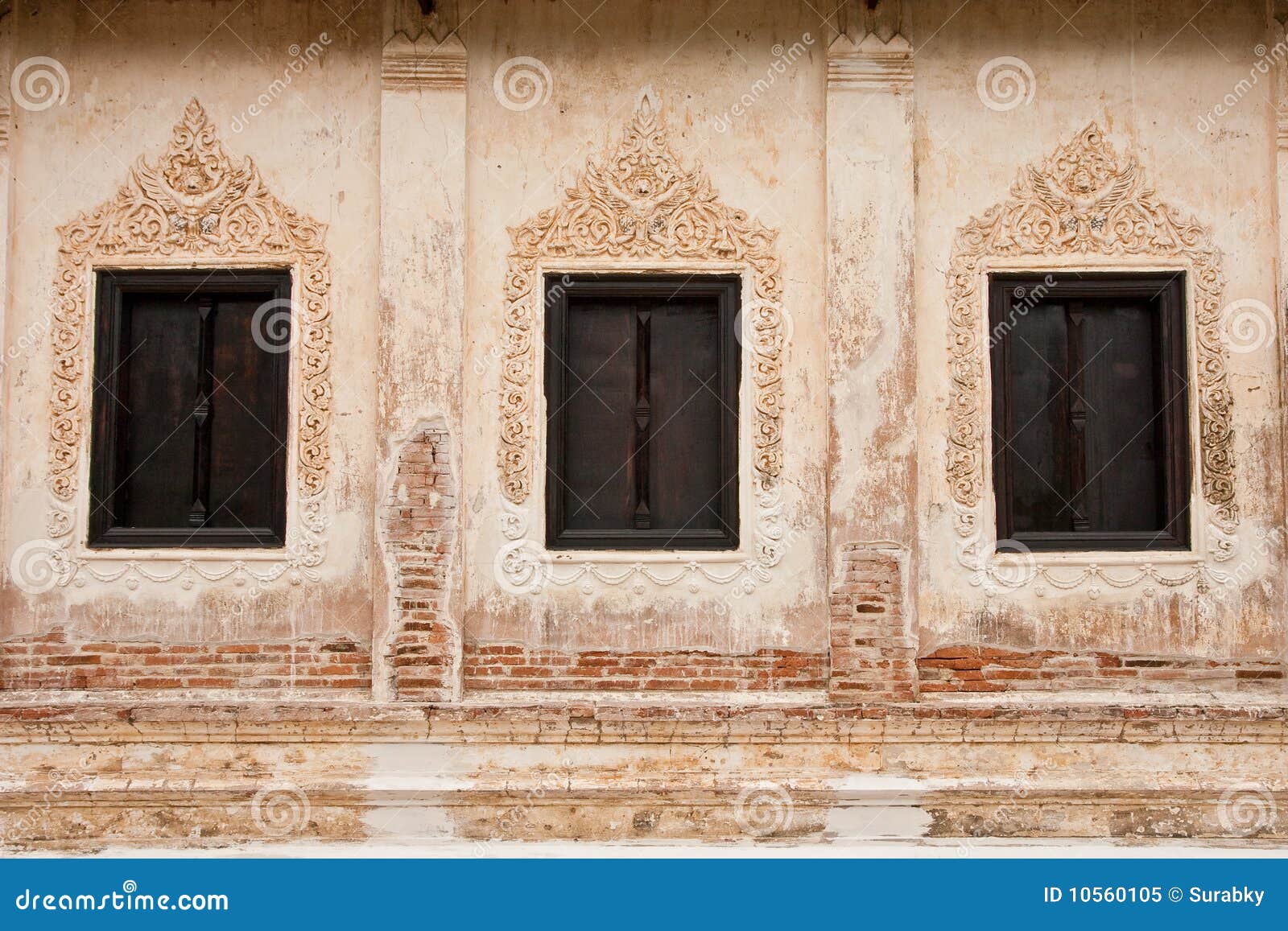 Traditional Thai Style Church Window Stock Image - Image of exquisite ...