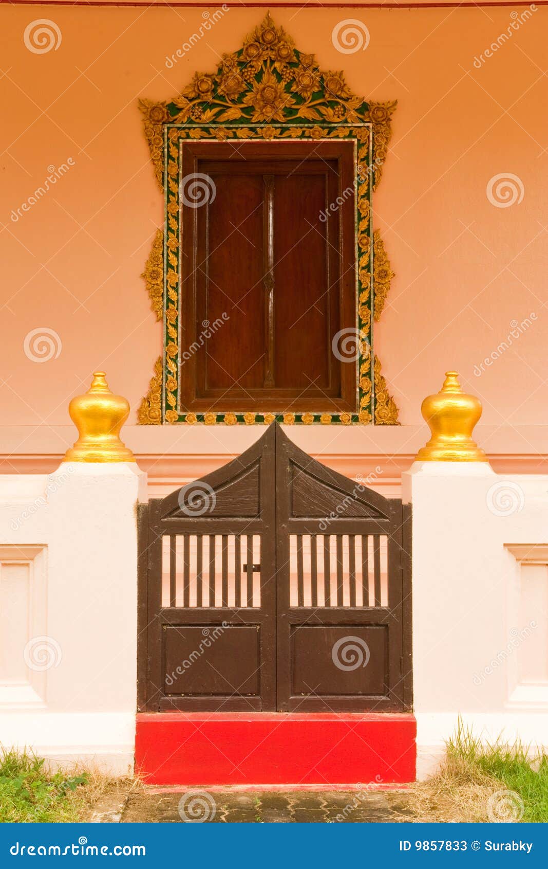 Traditional Thai Style Church Window Stock Image - Image of design ...