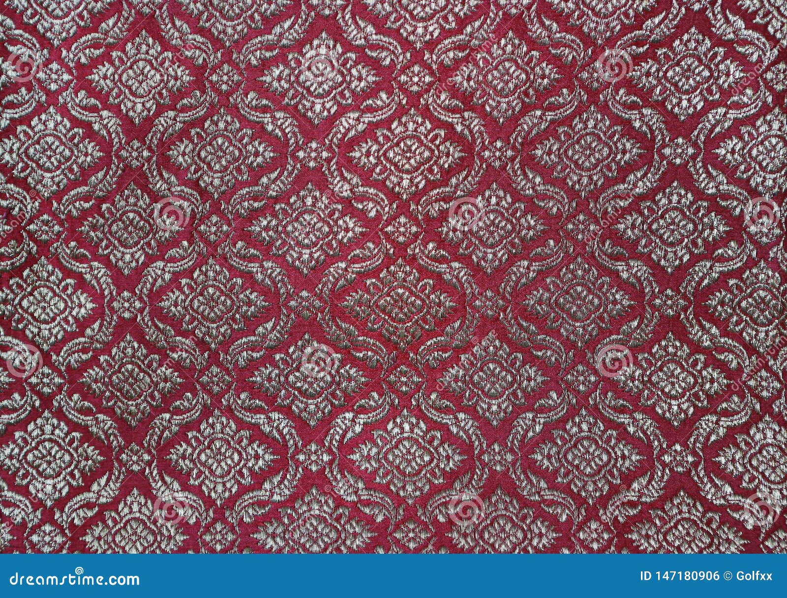 Traditional Thai Style Fabric Pattern Stock Photo - Image of native ...