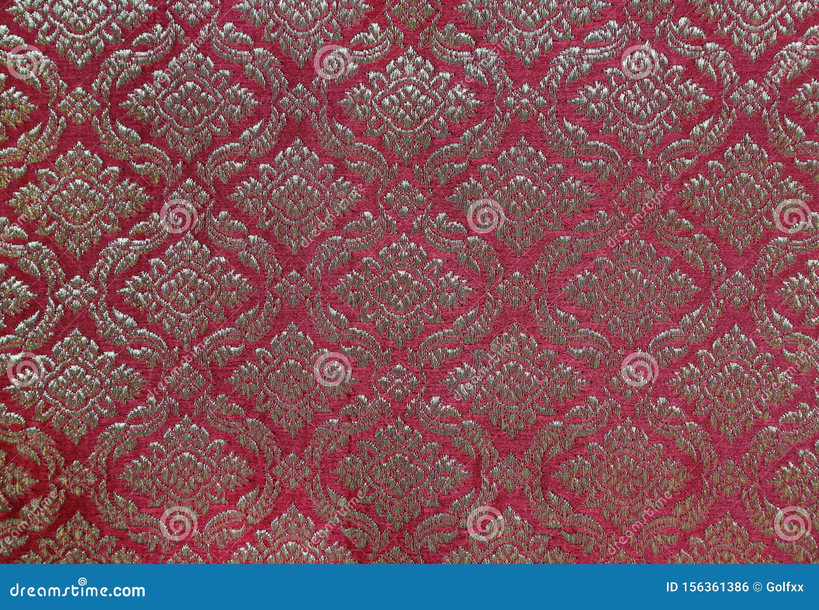 Traditional Thai Style Fabric Pattern Stock Photo - Image of dress ...