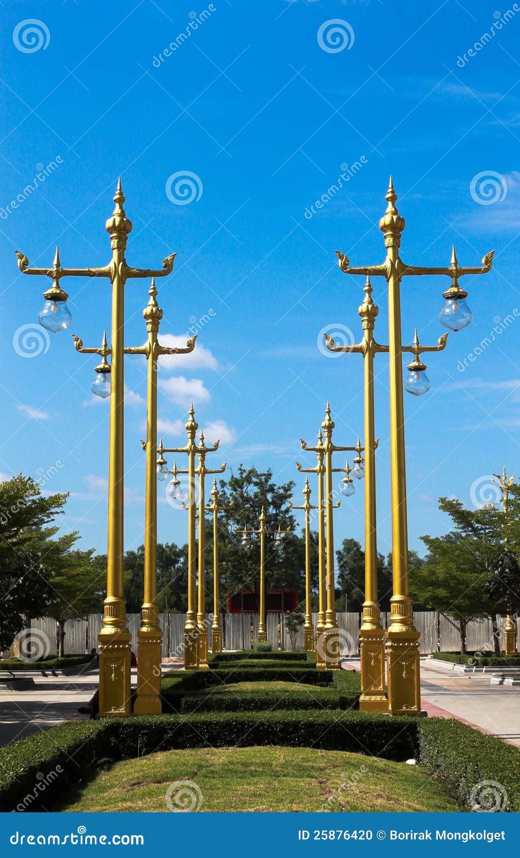 Traditional Thai Style Light Pillar Stock Photo - Image of daytime ...