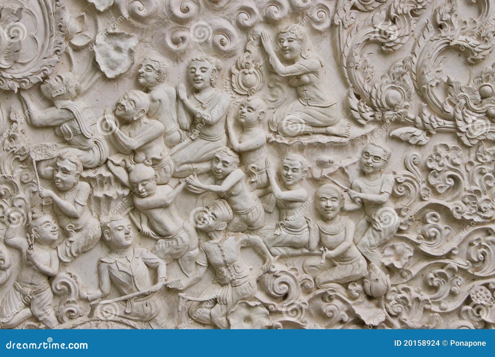 Traditional Thai Style Molding Art Stock Photo - Image of peace, asian ...