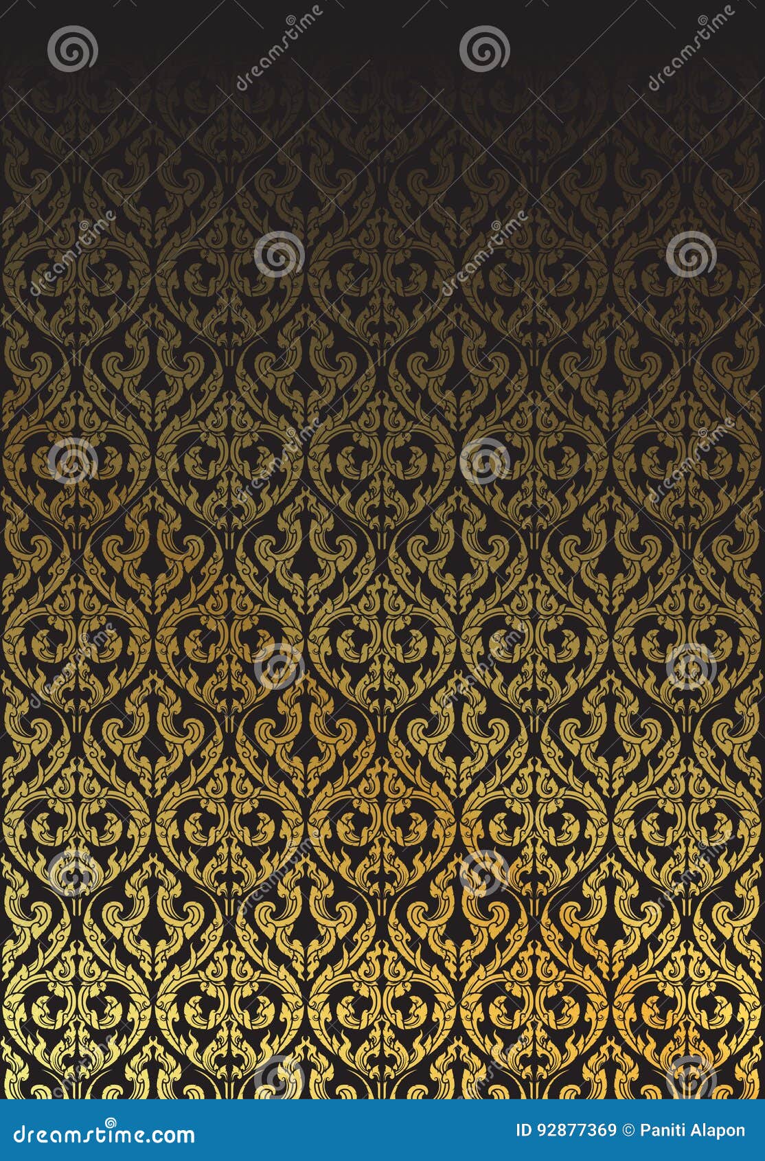 Traditional Thai Style Pattern Background Stock Vector - Illustration ...