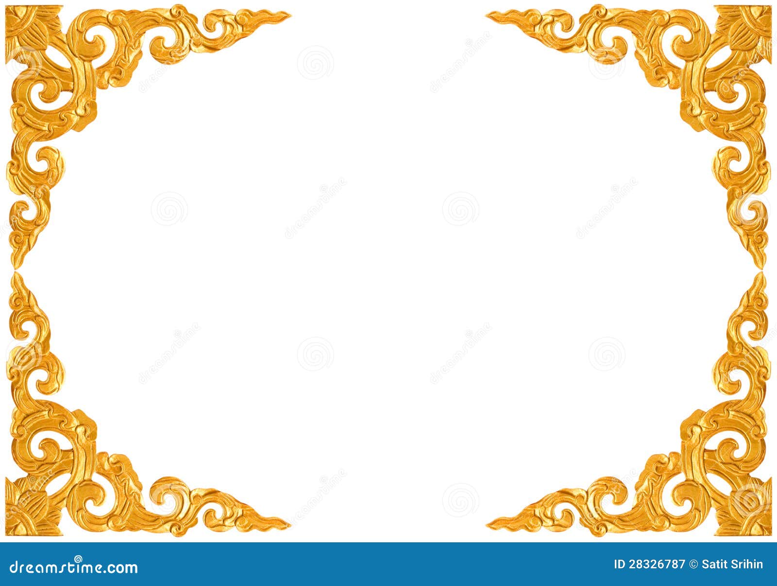 Traditional Thai Style Pattern Decorative Stock Image - Image of line ...