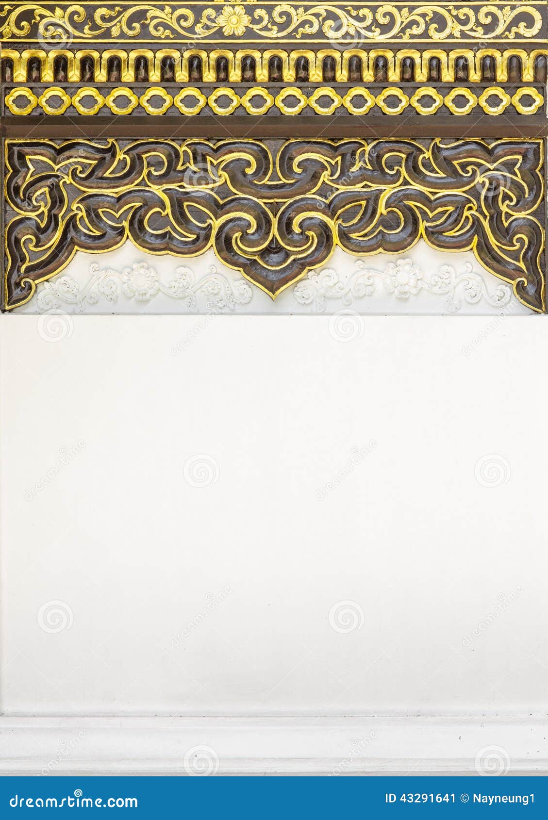 Traditional Thai Style Pattern Decorative Background in Temple, Stock ...