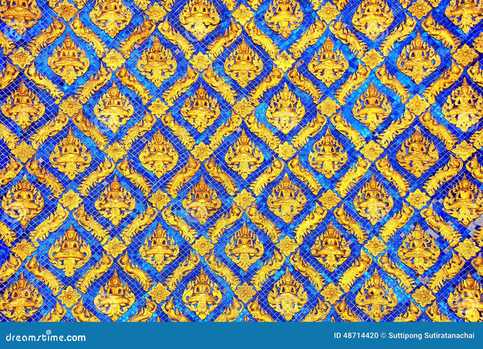 Traditional Thai Style Pattern Decorative in Temple Stock Photo - Image ...