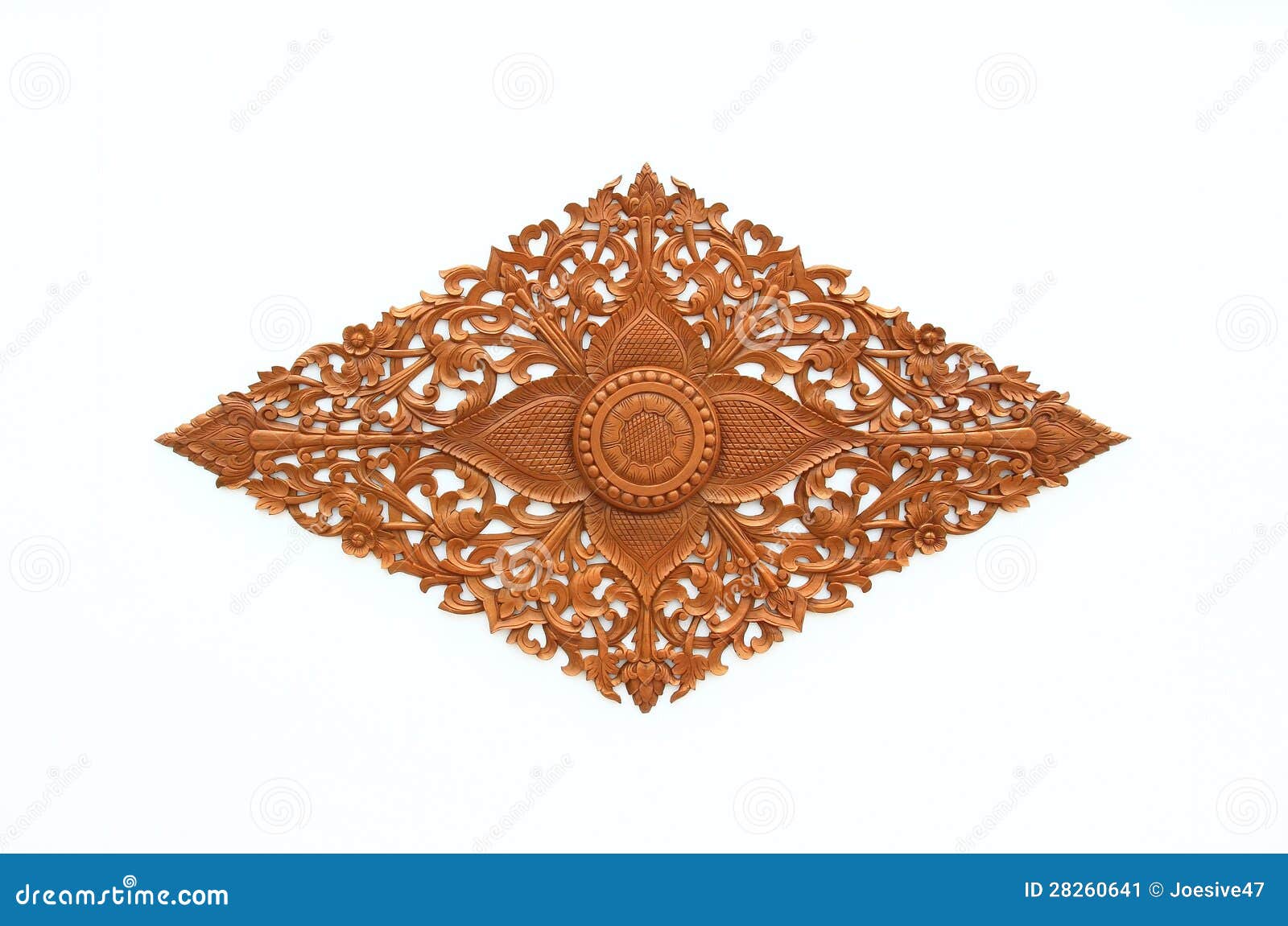 Traditional Thai Style Pattern on White Background Stock Image - Image ...