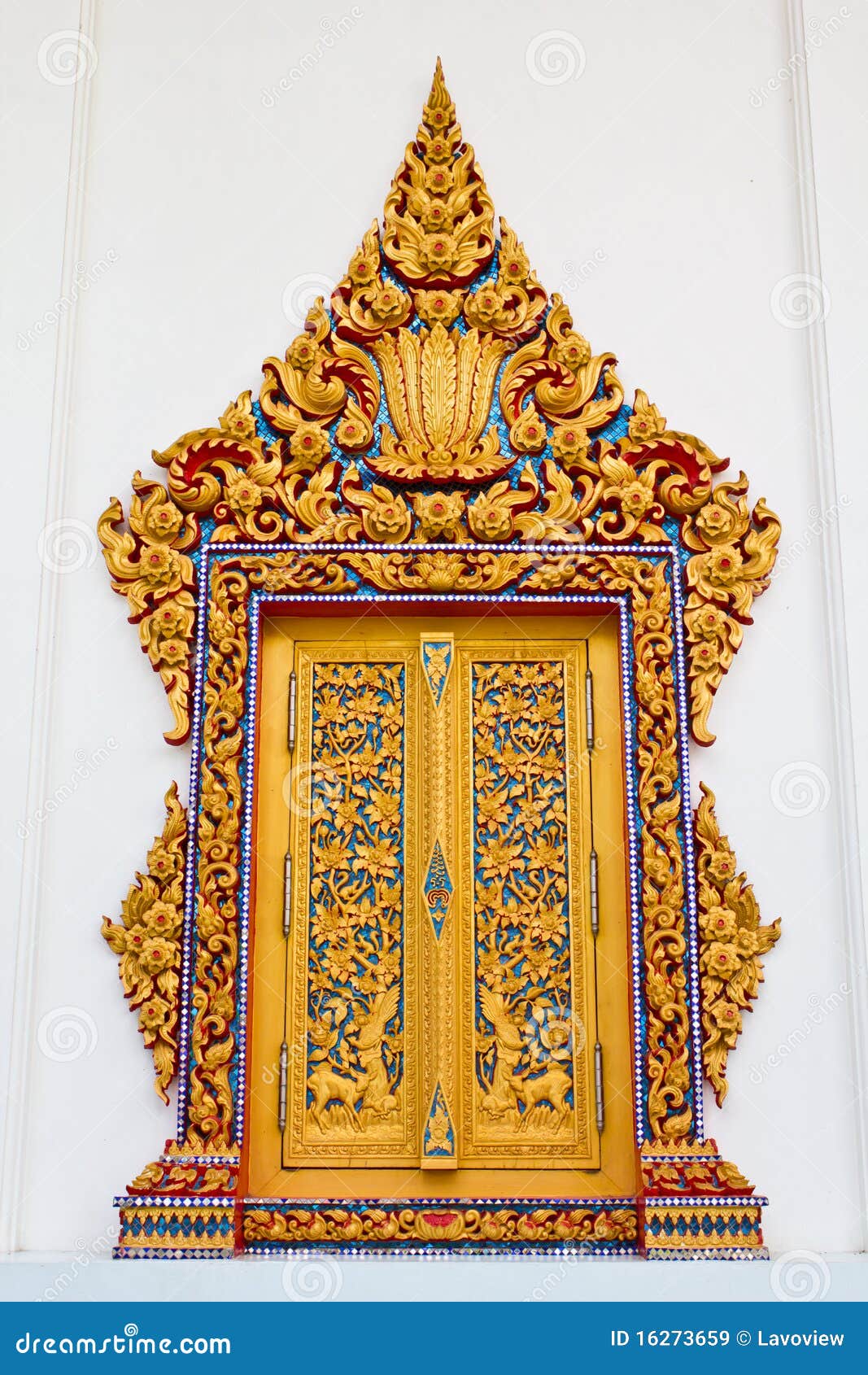Traditional Thai Style Window Temple Stock Image - Image of door ...