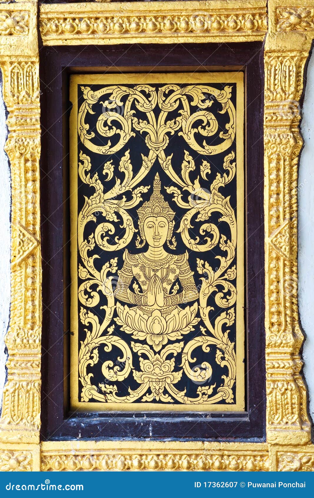 Traditional Thai Style Window Temple Stock Image - Image of design ...