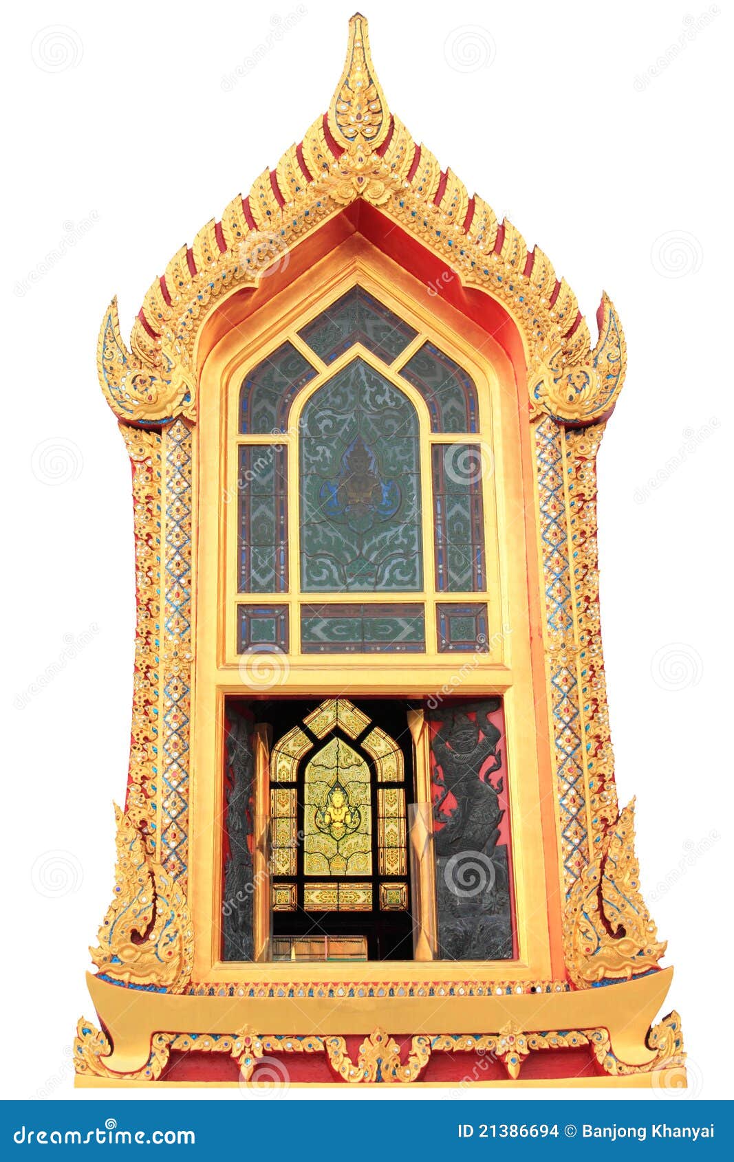 Traditional Thai Style Window Temple Stock Photo - Image of bangkok ...