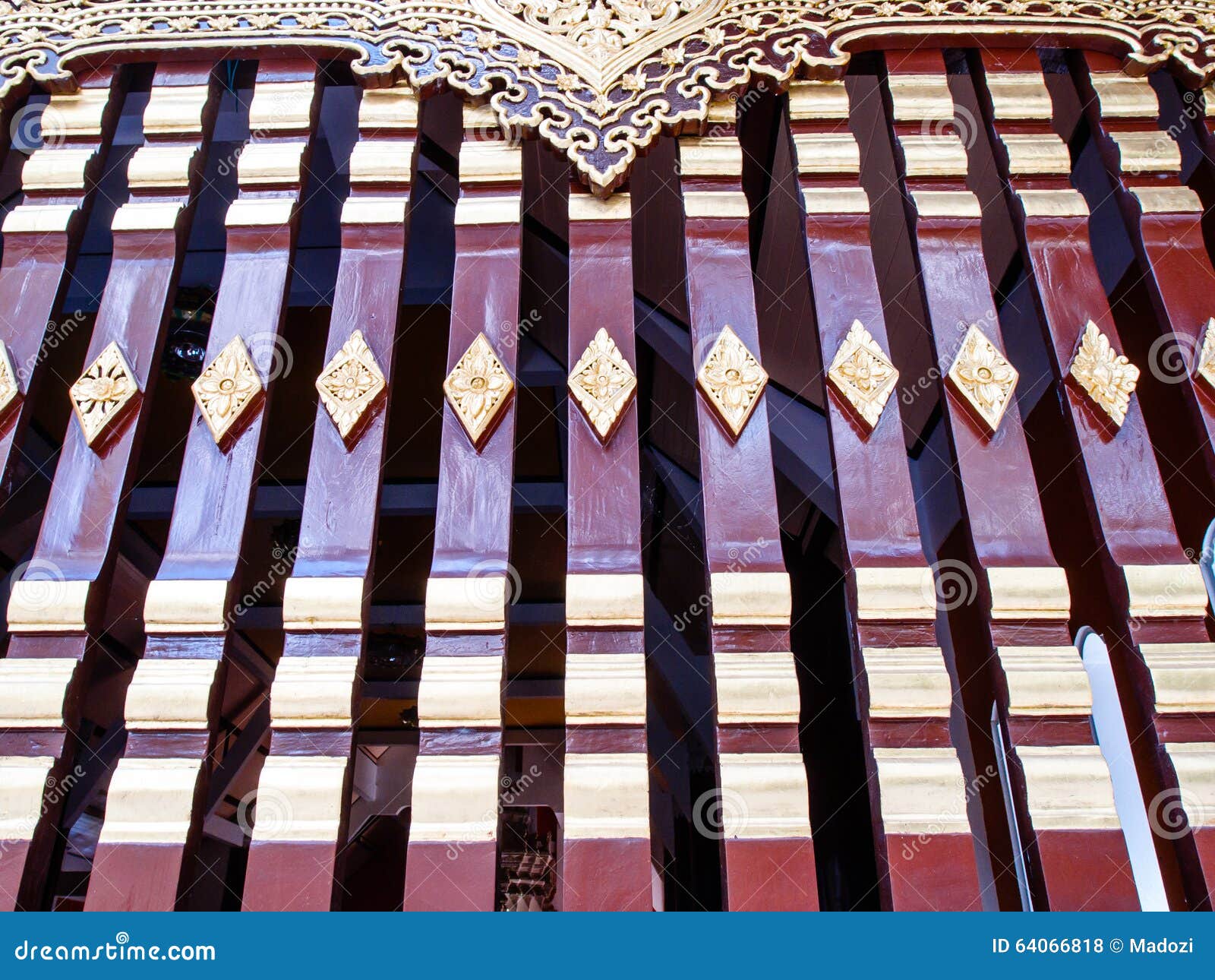 Traditional Thai Style Window Stock Photo - Image of closeup, colorful ...