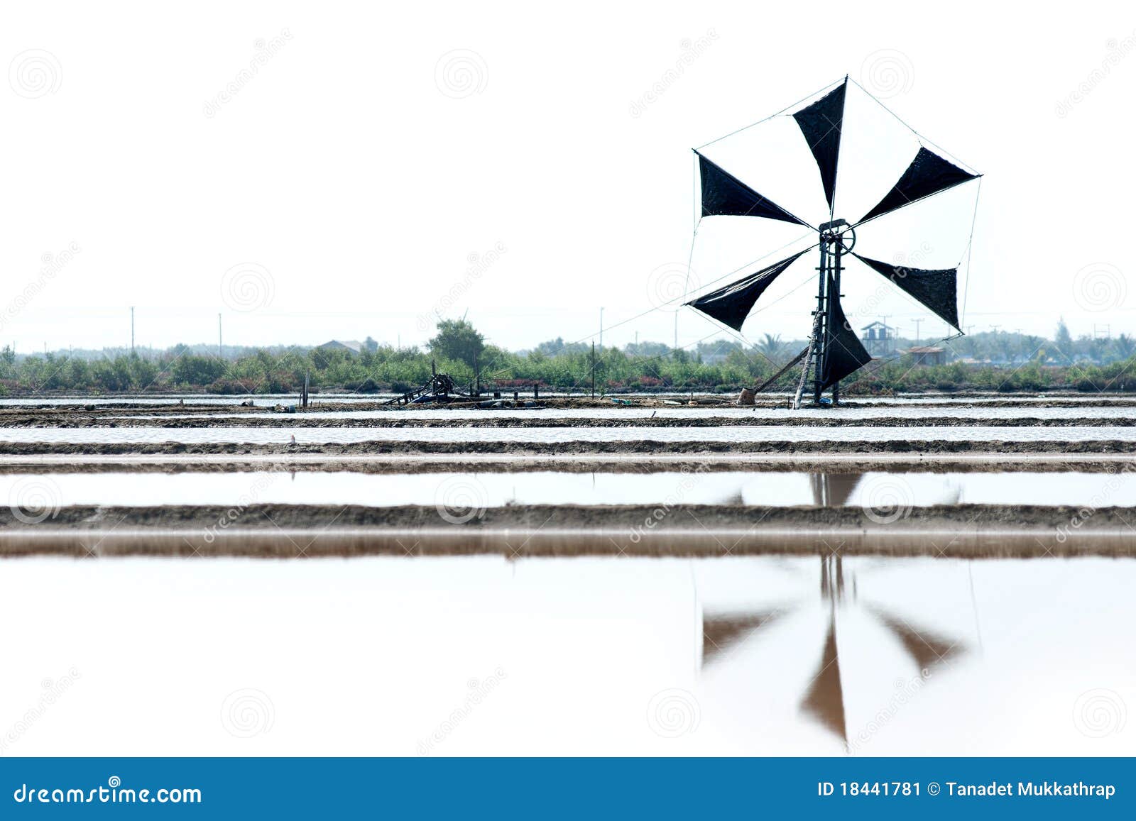 Traditional Thai windmill stock image. Image of saltern - 18441781