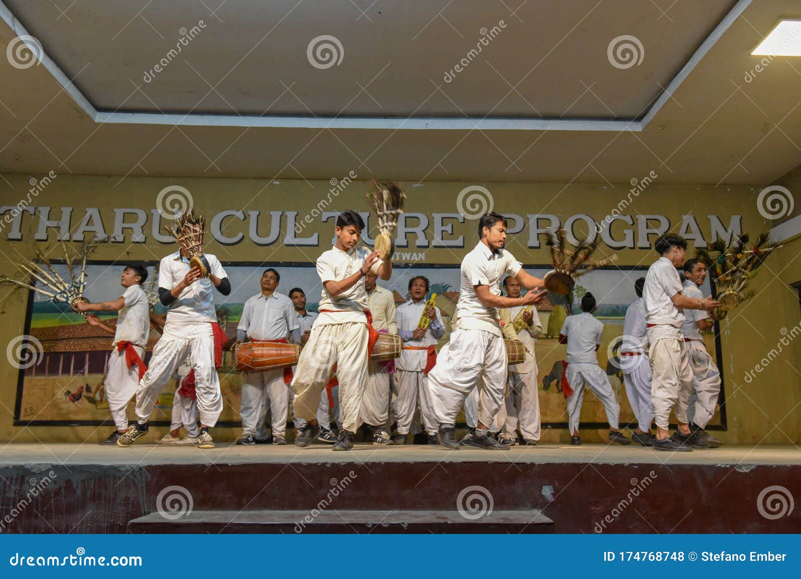 Traditional Tharu Dance at Sauraha in Nepal Editorial Stock Photo ...