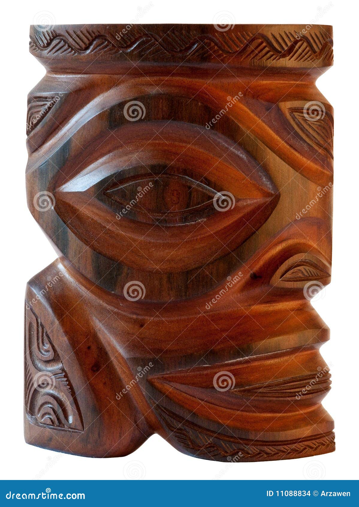 Traditional Tiki Fetish Polynesian Sculpture Stock Photo - Image of ...