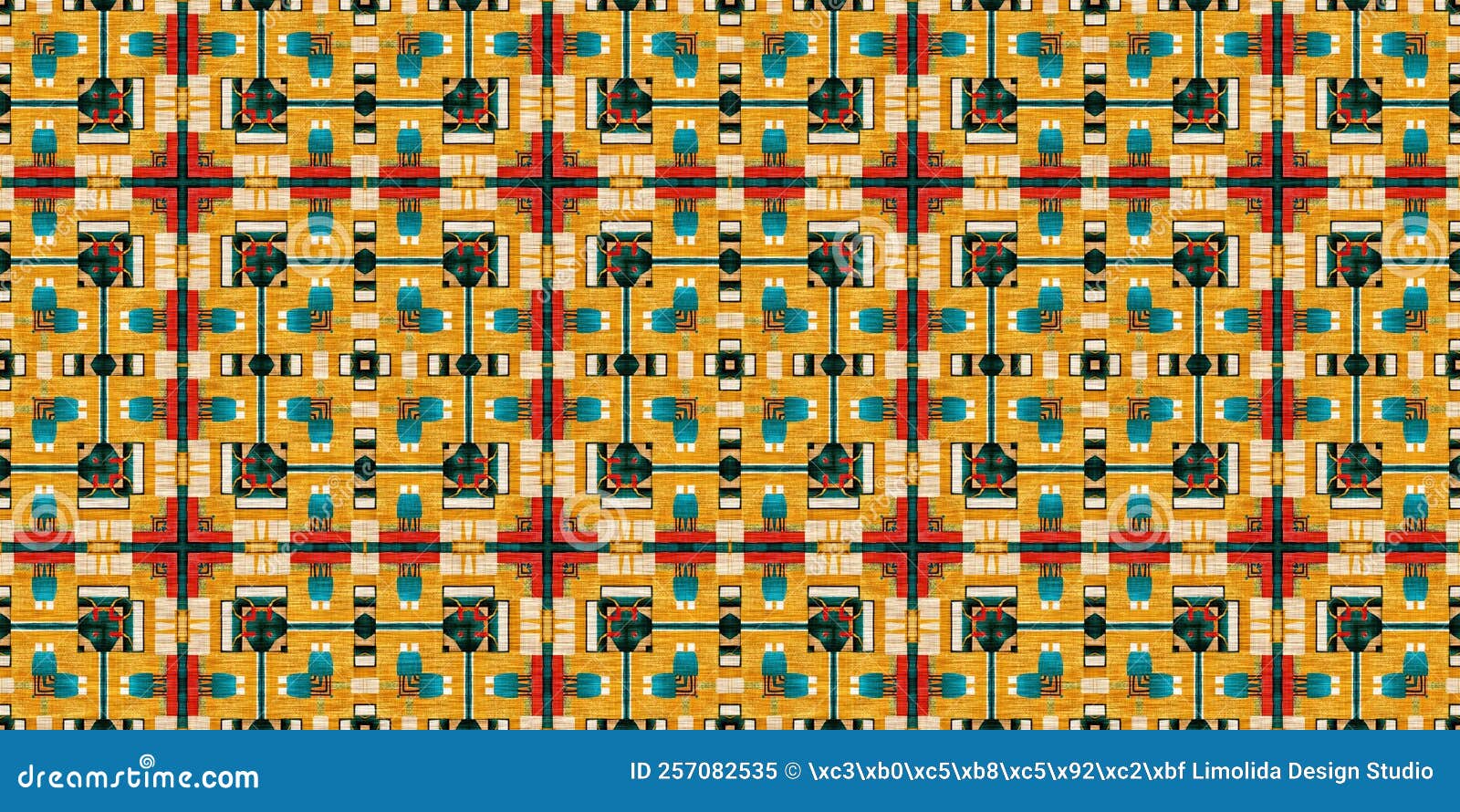 Traditional Tile Mosaic Seamless Border Pattern Print. Fabric Effect ...