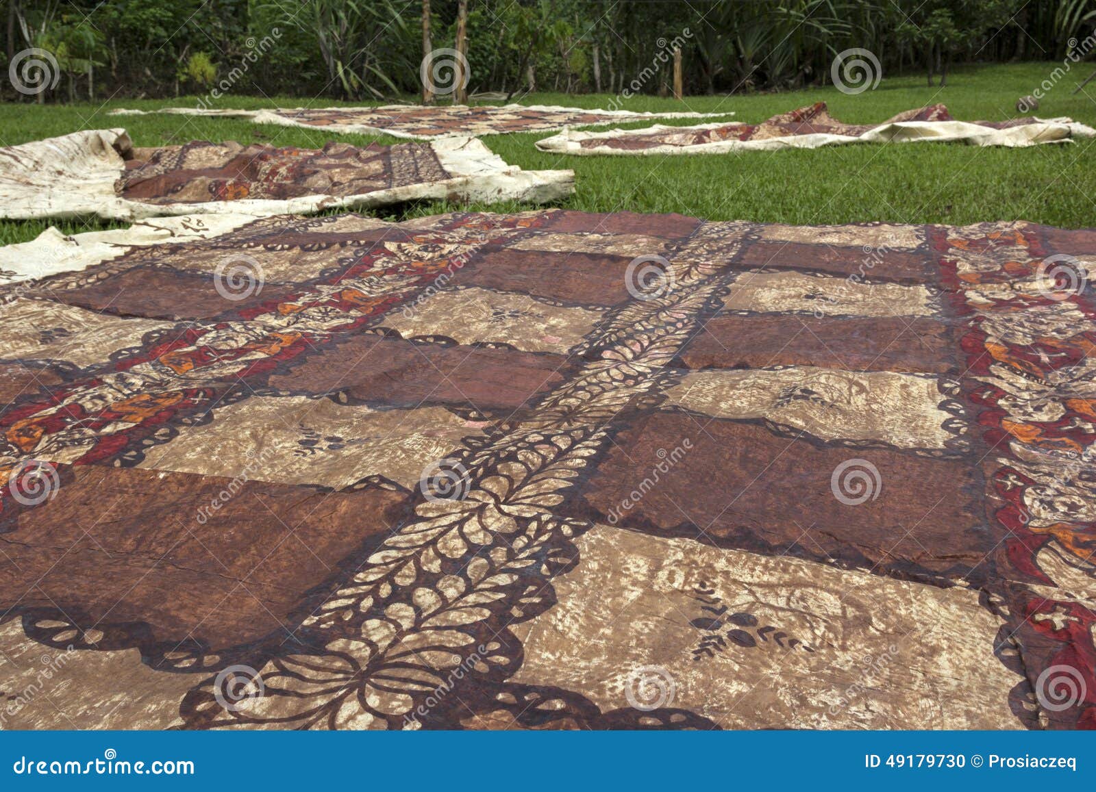 Traditional Tongan tapa stock photo. Image of bark, painted - 49179730