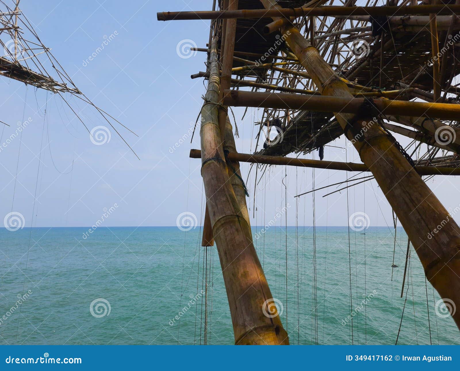 Traditional Tool, a Fish Trap Made on the Edge of a Steep Cliff Stock ...