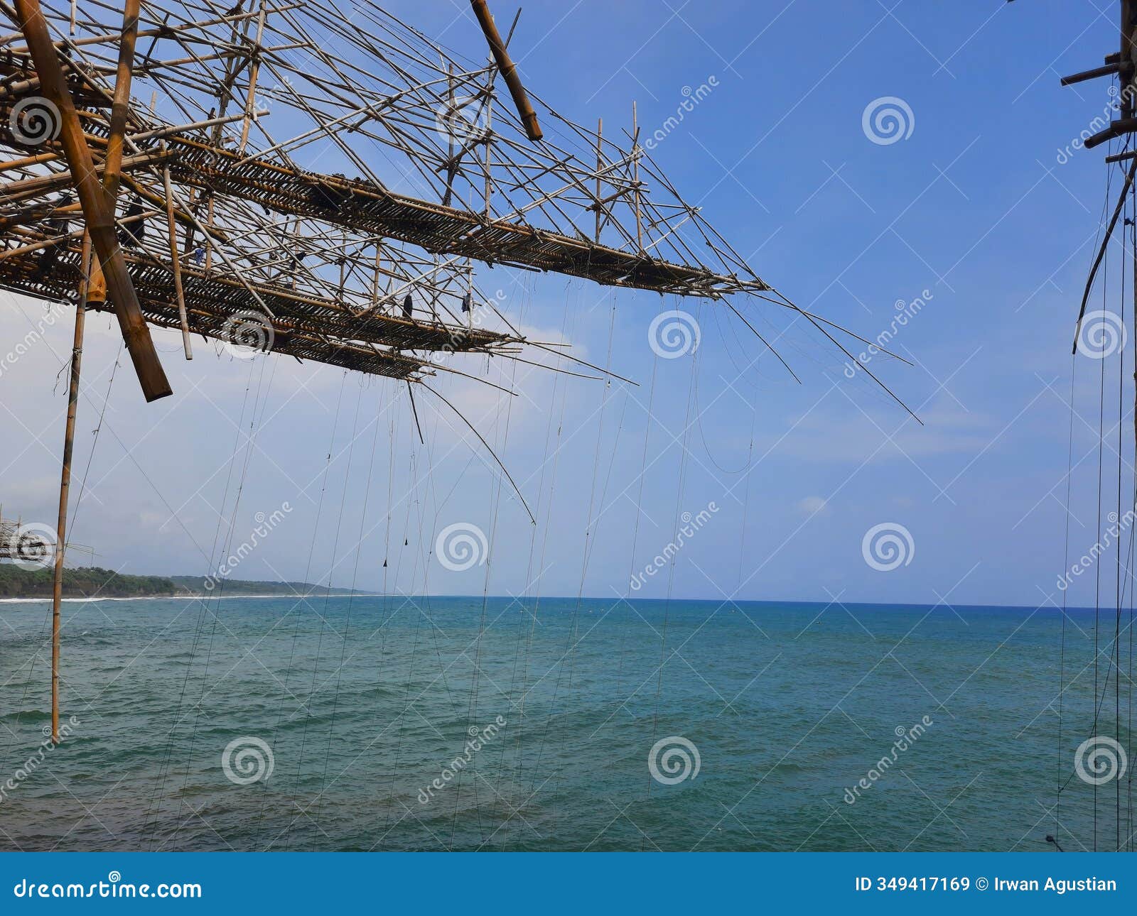Traditional Tool, a Fish Trap Made on the Edge of a Steep Cliff Stock ...