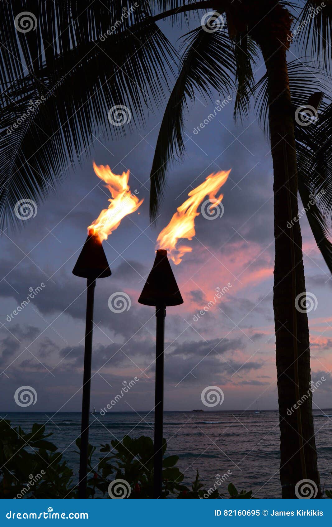Traditional Torches stock image. Image of exterior, hawaiian - 82160695