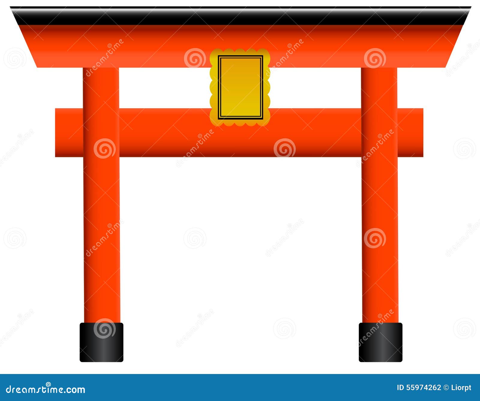 Traditional Torii Gate Vector Stock Vector - Illustration of black ...