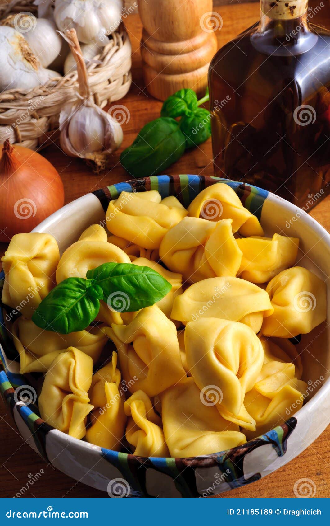 Traditional Tortellini Pasta Stock Image - Image of plate, traditional ...