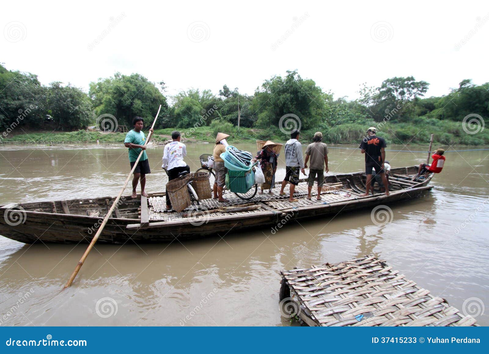 Traditional transportation editorial stock photo. Image of bamboo ...